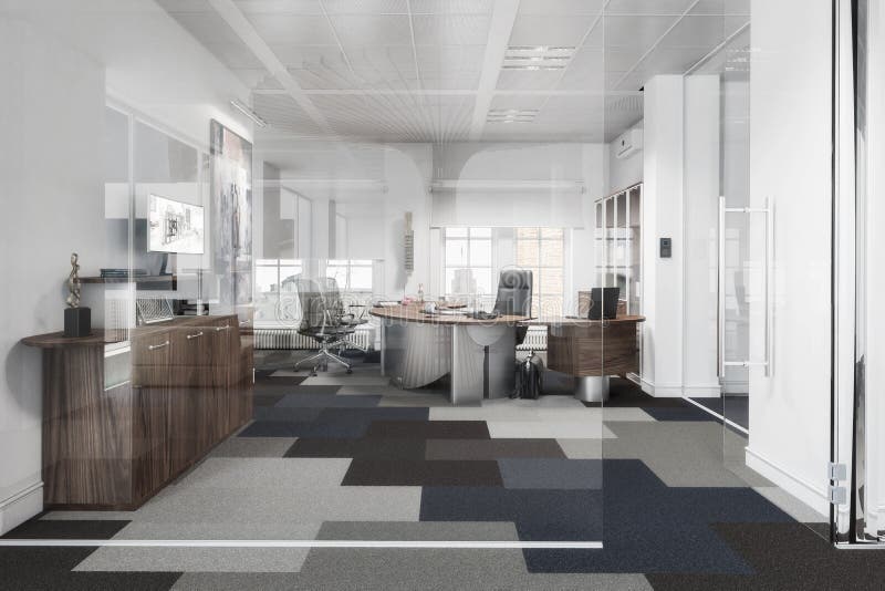 Smart Executive Office 01 stock illustration. Illustration of ...