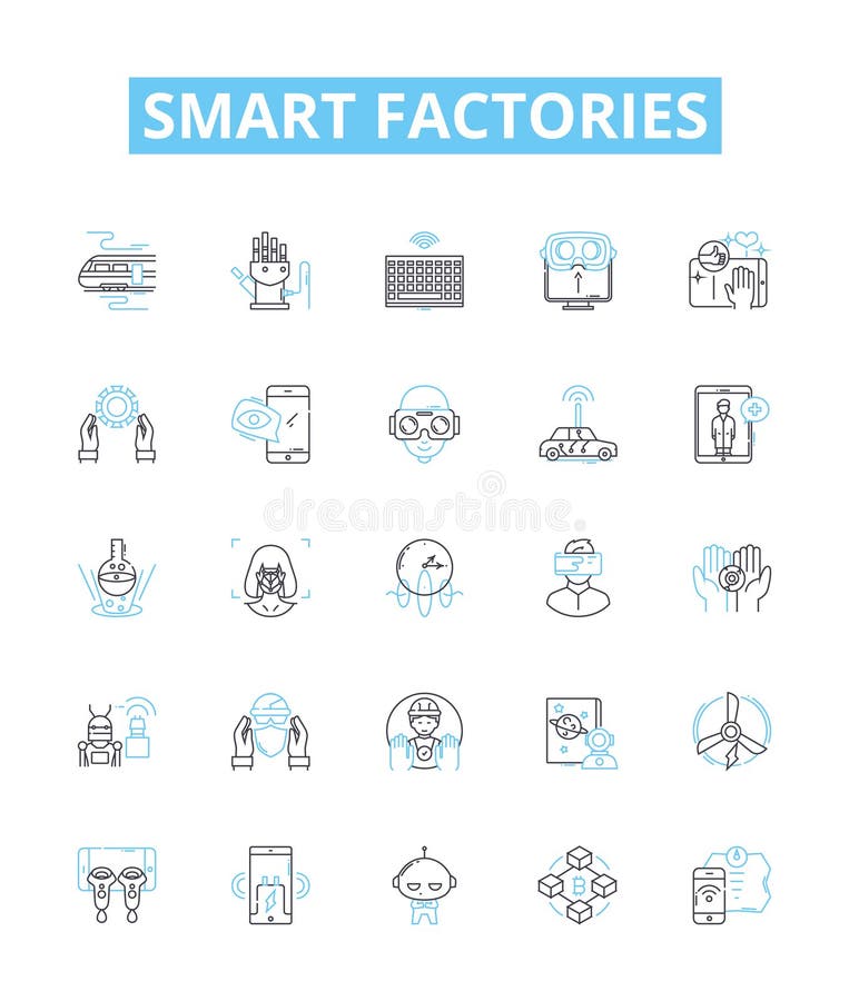 Smart Factories Vector Line Icons Set. Smart, Factories, Industry ... Smart Factories Vector Line Icons Set. Smart, Factories, Industry ...