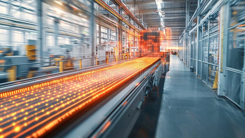 Smart Factory Automated Production Line with Data Visualization Stock ...