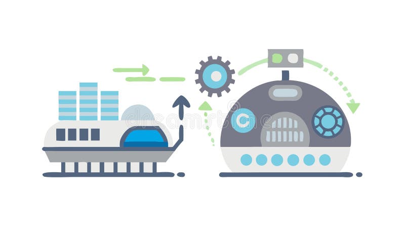 Smart Factory with Cloud Connectivity Icon, Vector Design Generative AI ...