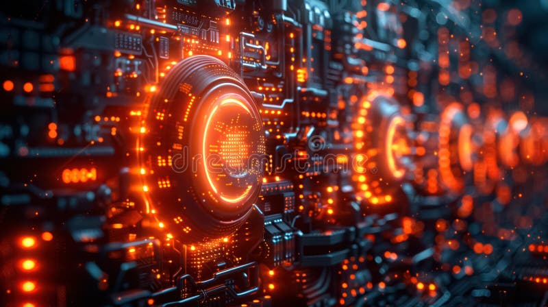 Smart Factory Concept, Abstract Tech Background Stock Illustration ...