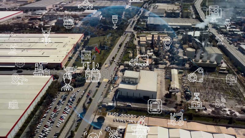 Smart Factory Concept. Communication Network. INDUSTRY4 Stock Image ...