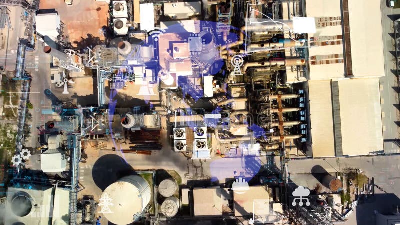 Smart Factory Concept. Communication Network. INDUSTRY4 Stock Image ...