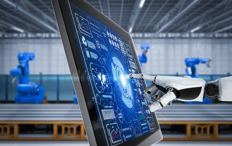 Smart factory concept stock illustration. Illustration of futuristic ...