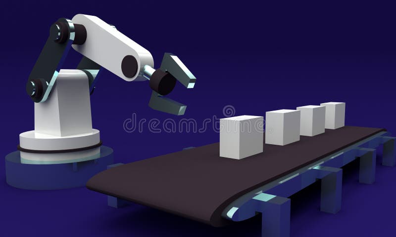 Smart Factory Concept. 3d Rendering Stock Illustration - Illustration ...