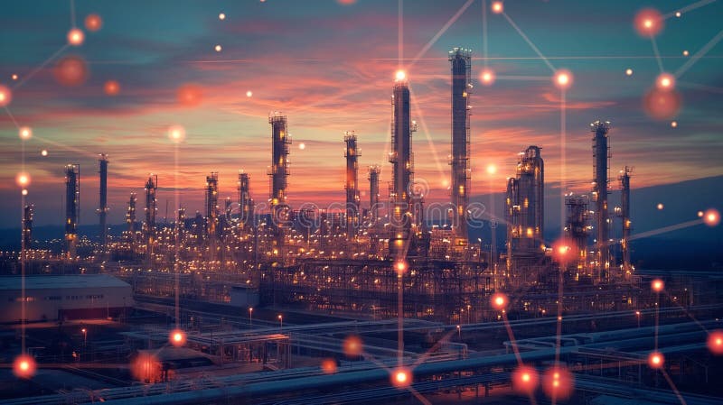 Smart Factory, Connected Devices, Landscape Stock Photo - Image of ...