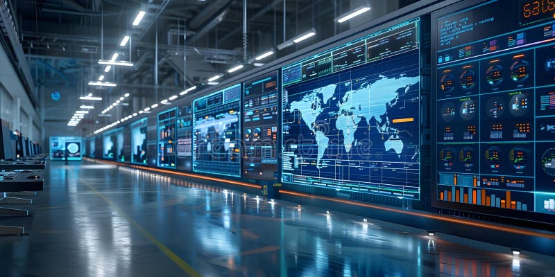 Smart Factory Control Room Displays Realtime Data Analytics for ...