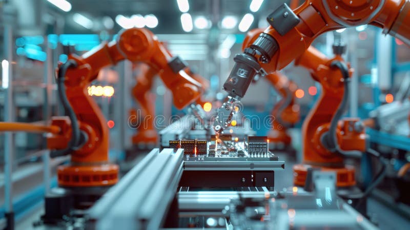 Smart Factory with High-speed Robotic Arms Efficiently Assembling ...