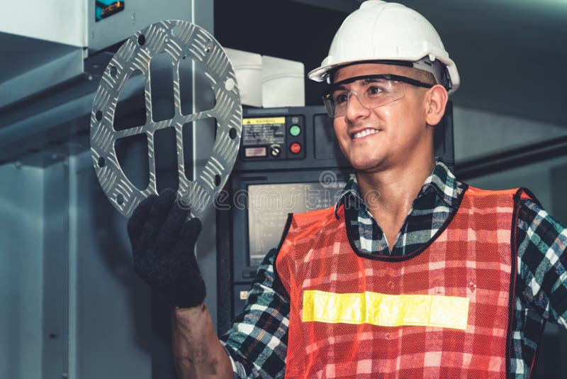 Smart Factory Worker or Engineer Do Machine Job in a Manufacturing ...