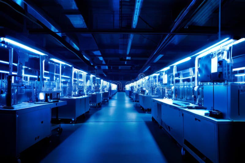 Smart Factory Lighting and Climate Control Ai Systems Optimize L Stock ...