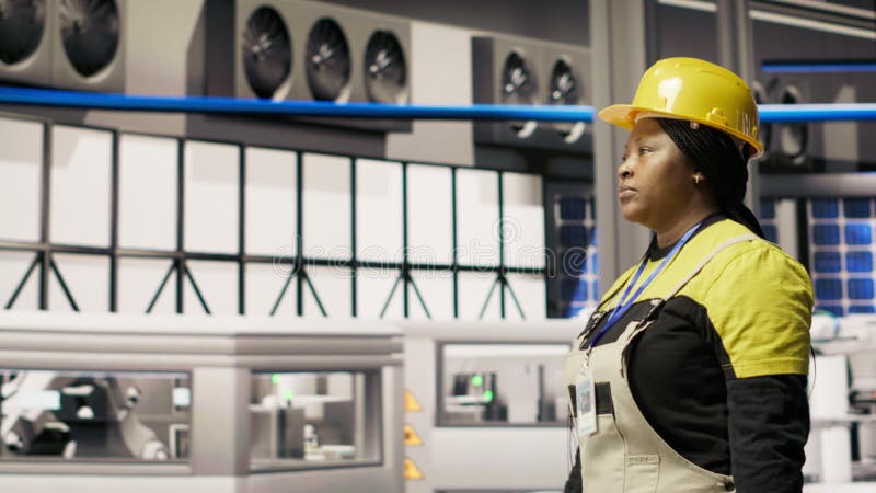 Smart Factory Mechanic Installing Automated Workflows Control Systems ...