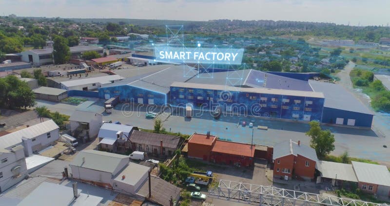 Visualization of a Smart Factory. Smart Factory Top View. Smart Factory ...