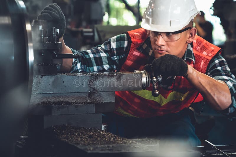 Smart Factory Worker or Engineer Do Machine Job in a Manufacturing ...