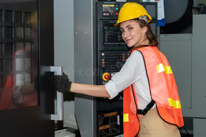 Smart Factory Worker or Engineer Do Machine Job in the Manufacturing ...