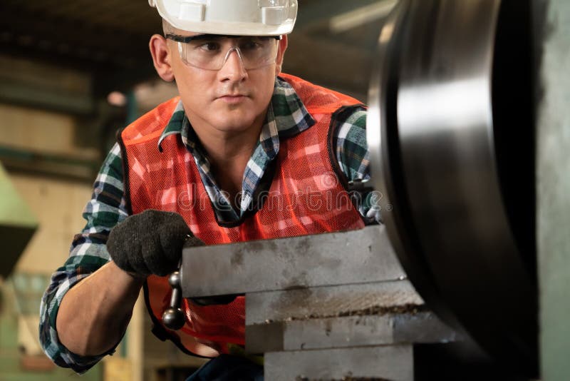 Smart Factory Worker or Engineer Do Machine Job in a Manufacturing ...