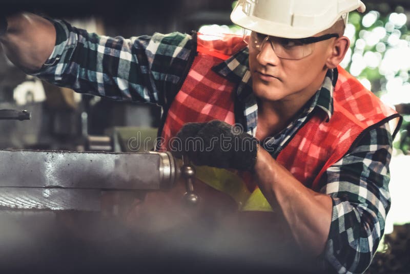 Smart Factory Worker or Engineer Do Machine Job in a Manufacturing ...