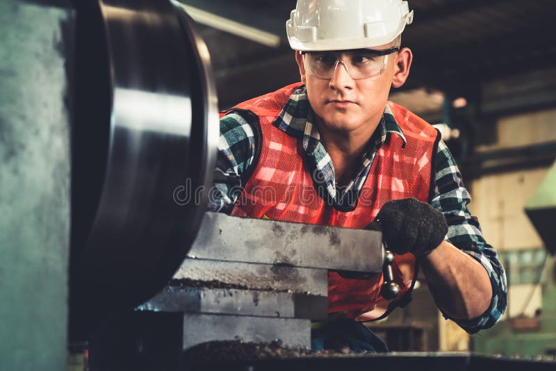 Smart Factory Worker or Engineer Do Machine Job in a Manufacturing ...