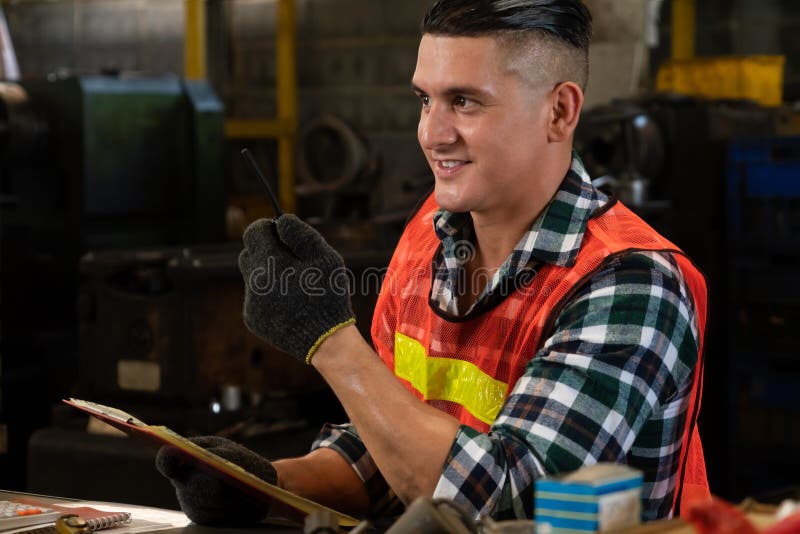 Smart Factory Worker or Engineer Do Machine Job in a Manufacturing ...