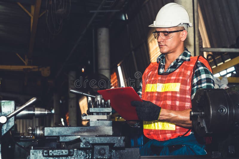 Smart Factory Worker or Engineer Do Machine Job in a Manufacturing ...