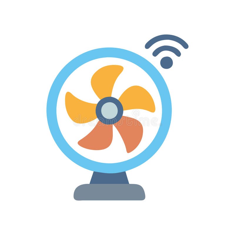 Smart Fan Icon for Efficient Cooling Stock Vector - Illustration of ...