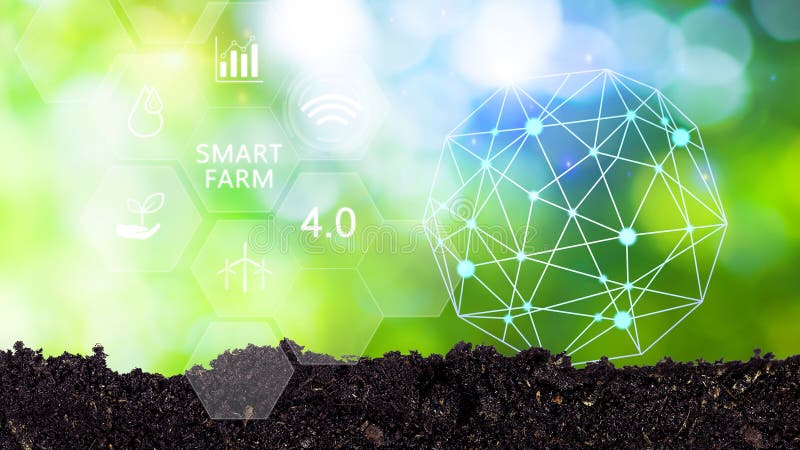 Smart Farm, Agriculture Concept with Infographics Smart Farming and ...