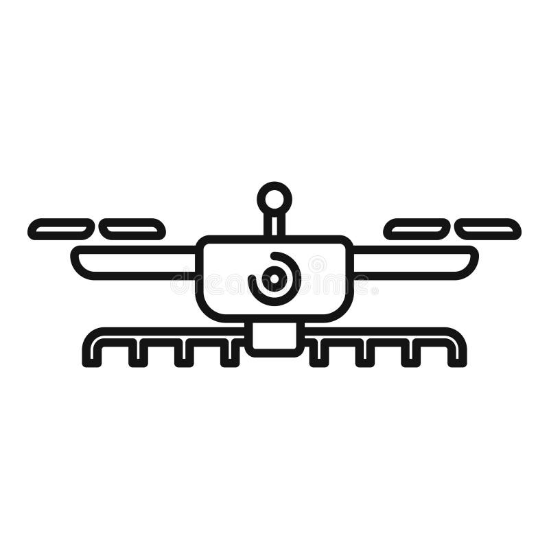 Smart Farm Drone Spraying Agricultural Field Icon Stock Illustration ...