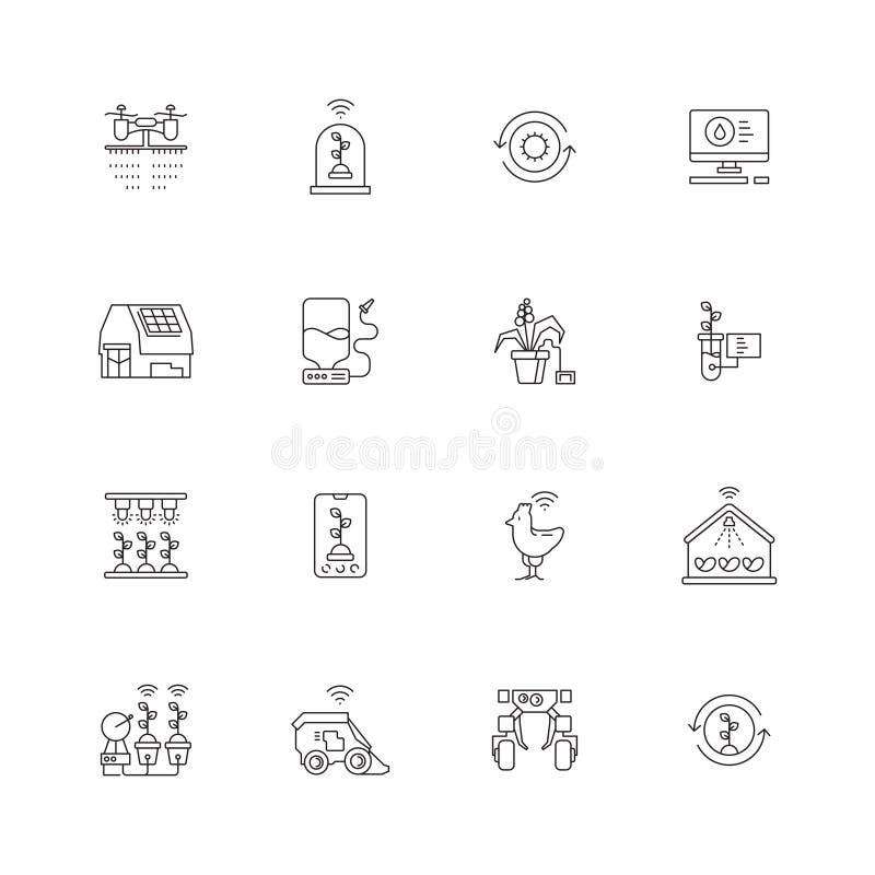 Smart Farm Icon. Innovation Agricultural Processes Computer Plants ...