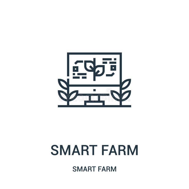 Smart Farm Icon Vector from Smart Farm Collection. Thin Line Smart Farm ...