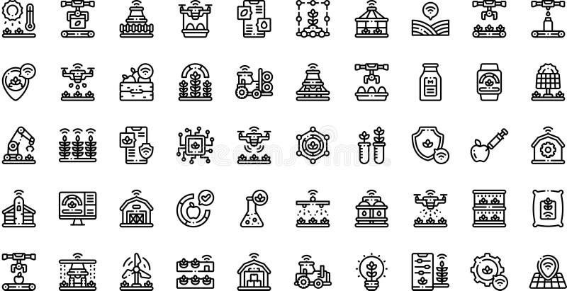 Smart Farm Icons High-Quality Vector Icons Collection with Editable ...