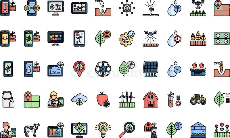 Smart Farm Icons High-Quality Vector Icons Collection with Editable ...