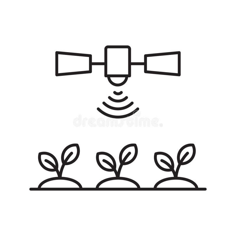 E-agriculture and Smart Farm Icon Vector Illustration Stock ...