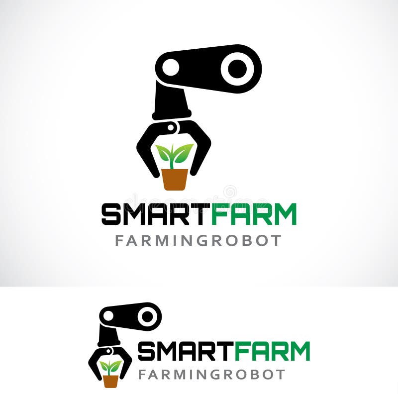 Smart Farm Logo Design Template Stock Vector - Illustration of fresh ...