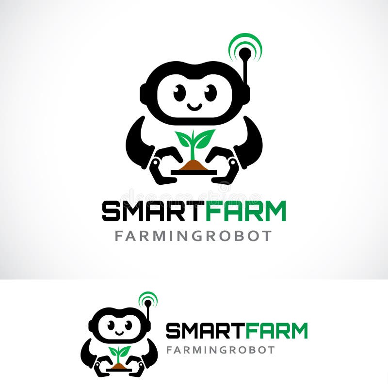 Smart Farm Logo Design Template Stock Illustration - Illustration of ...