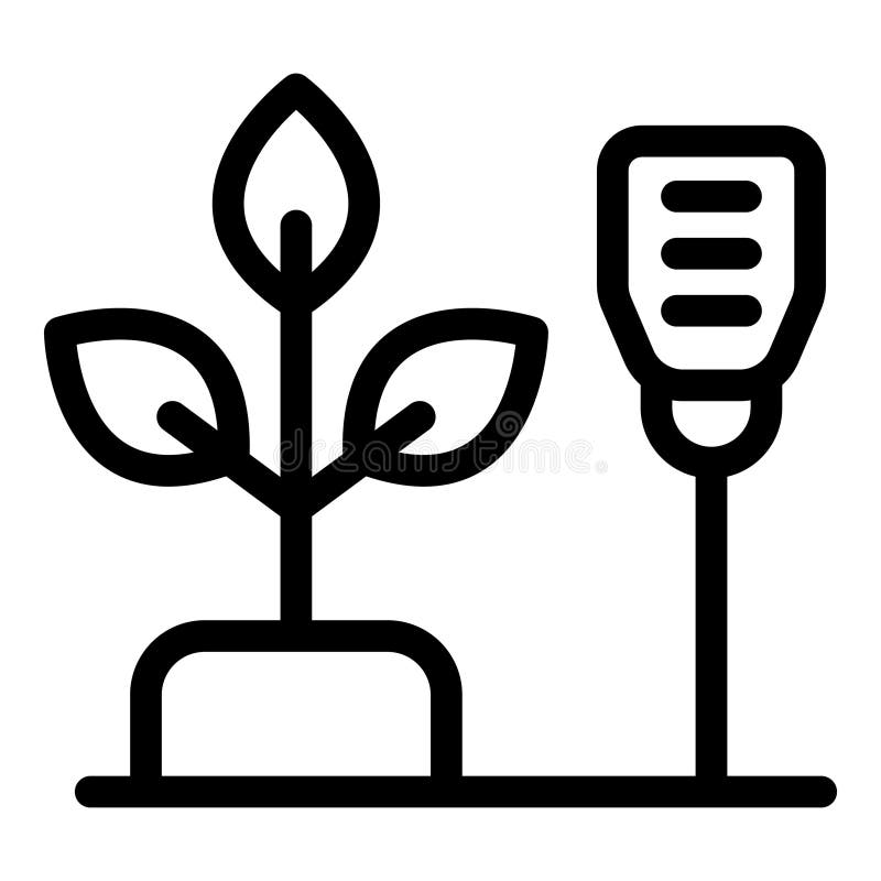 Smart Farm Technology Monitoring System Growing Plant Icon Stock Vector ...