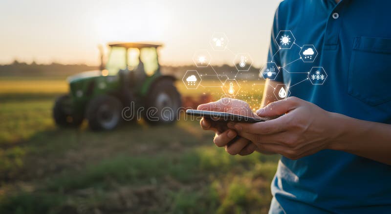 Smart Farming Agriculture Technology Farmer Using Mobile App for ...