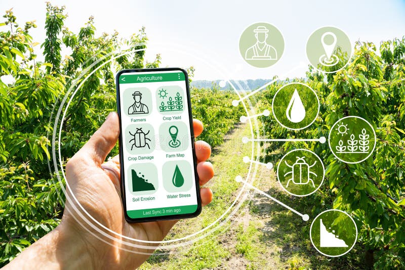 Smart Farming Digital Technology Agriculture App Stock Image - Image of ... Smart Farming Digital Technology Agriculture App Stock Image - Image of ...