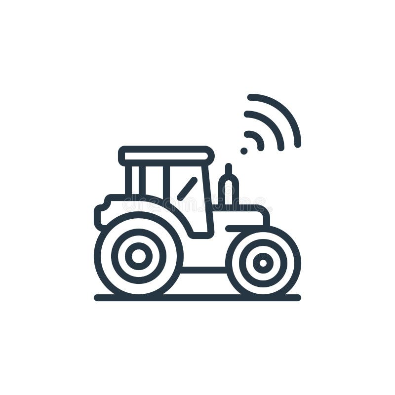 Smart Farming Icon Vector from Internet of Things Concept. Thin Line ...