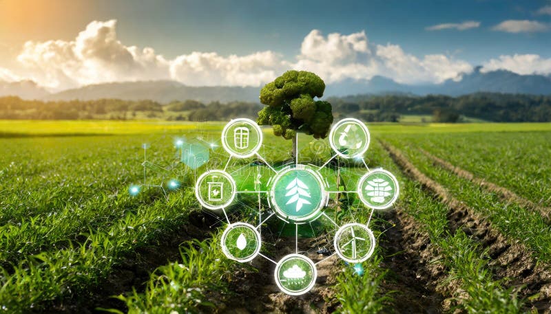 Smart Farming and Sustainable Agriculture. Generated with AI Stock ...
