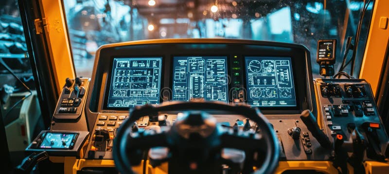 Smart Farming Technology: Modern Harvester Control Panel for Efficient ...