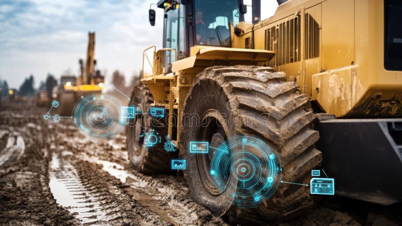 Smart Farming Tractor Analyzing Soil Condition and Displaying Data on ...