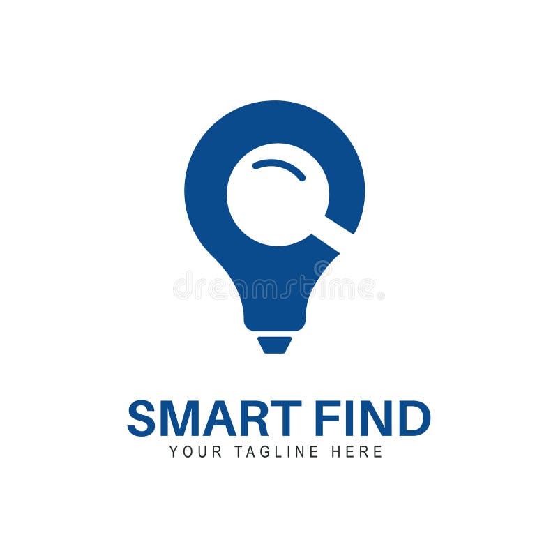 Smart Find Vector Logo Template. this Design Use Bulb Lamp Symbol Stock ...