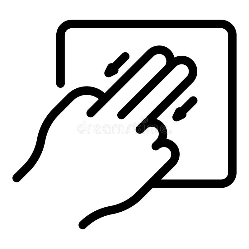 Smart Finger Move Icon Outline Vector. Click Button Stock Vector ...