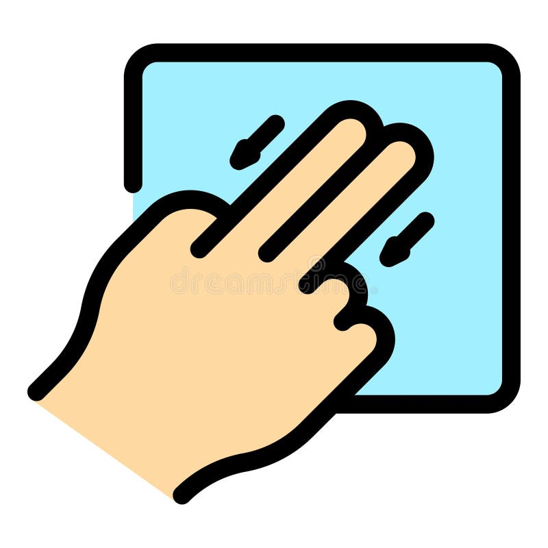 Smart Finger Move Icon Vector Flat Stock Vector - Illustration of ...