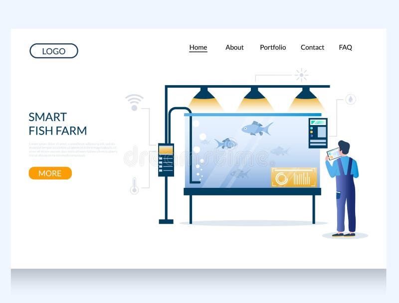 Smart Farm Vector Website Landing Page Design Template Stock Vector ...
