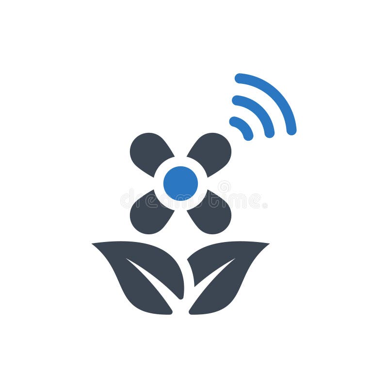 Smart flower care icon stock vector. Illustration of smart - 223751869
