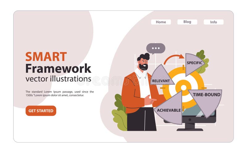 SMART Framework Concept. Flat Vector Stock Vector - Illustration of ...