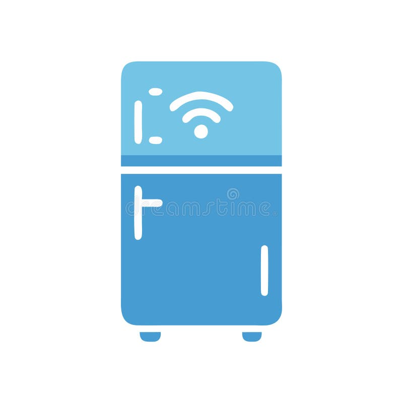 Smart Fridge Icon for Modern Kitchens Stock Vector - Illustration of ...