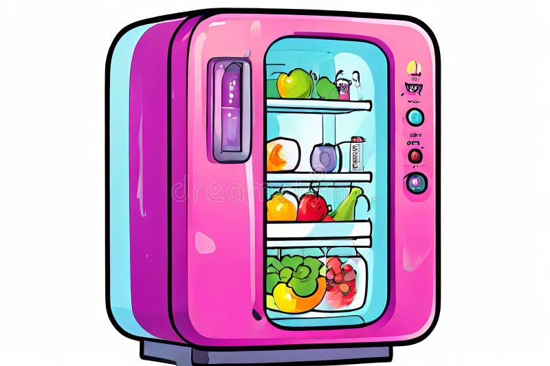 Smart Fridge a Refrigerator with a Built in Touchscreen Camera a Stock ...