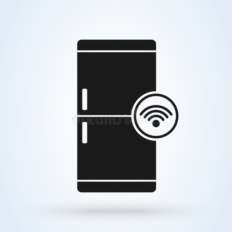 Smart Fridge. Vector Simple Modern Icon Design Illustration Stock ...