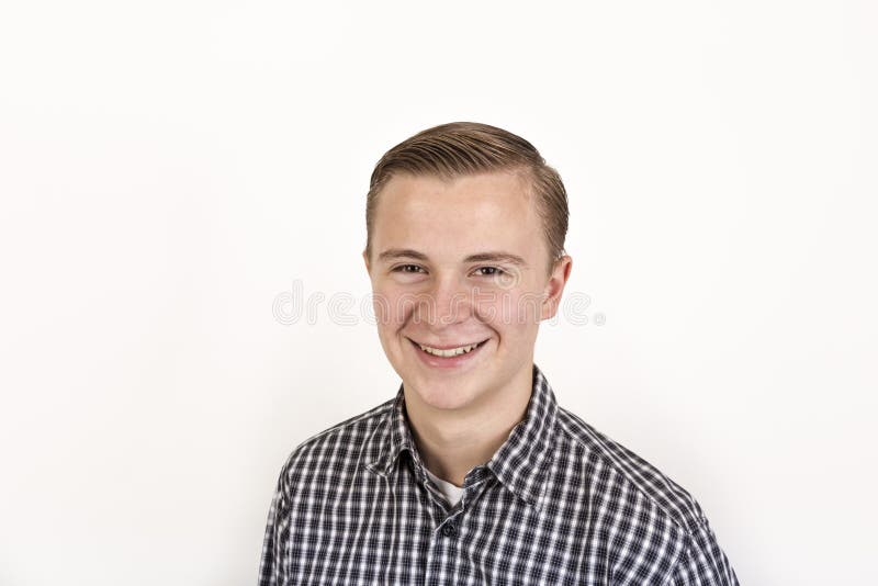 Smart Friendly Looking Teenage Boy Stock Image - Image of laughing ...